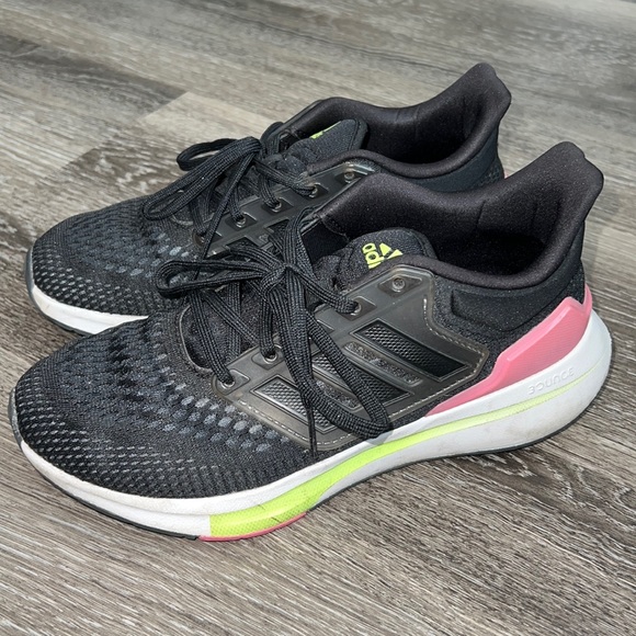 adidas | Shoes | Adidas Eq2 Run Shoes Black 75 Core Black Pink Green ...
